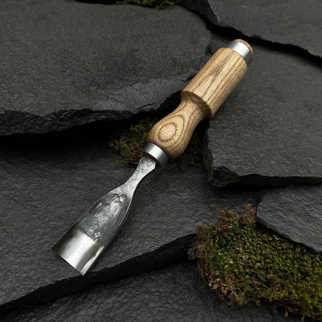 Hand-forged Wood Carving Gouge: 52100 Steel Blade, Ash Handle - Etsy