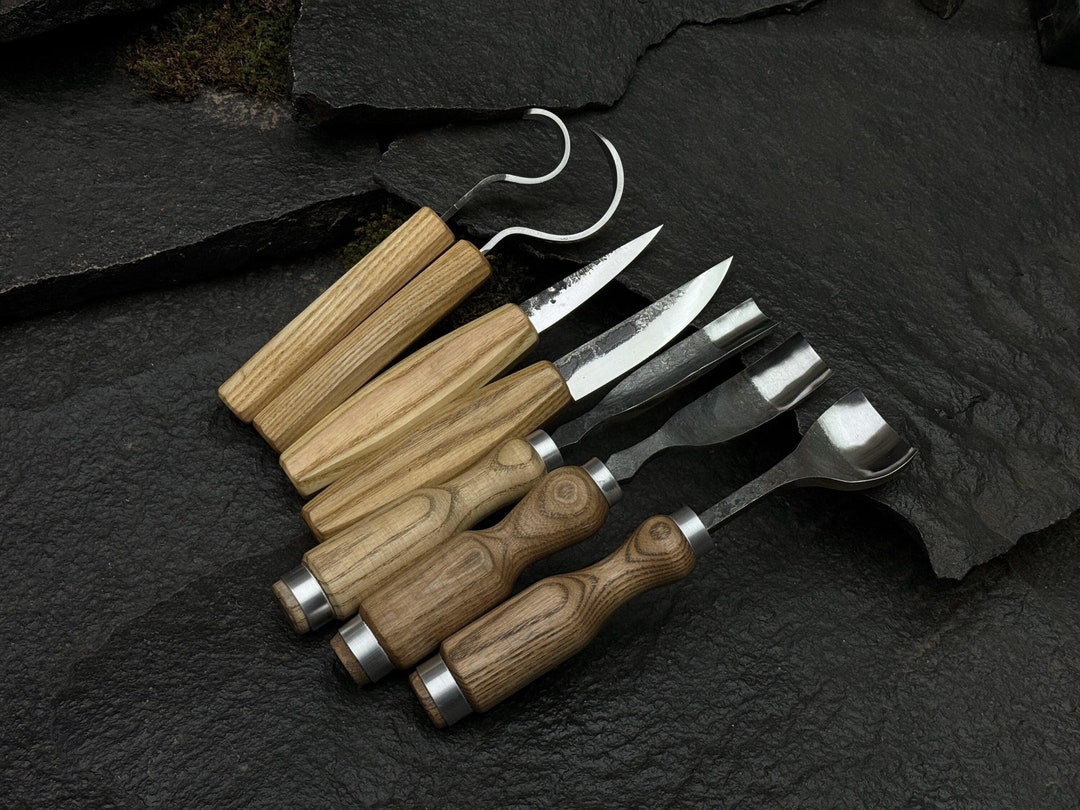Premiumforge. Set of 7 Woodworking Tools 52100 Carbon Steel, Ergonomic ...