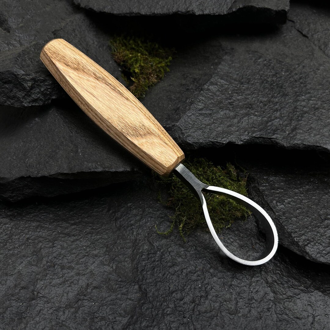 Forged Scorp Knife - 52100 Carbon Steel Blade, Comfortable Ash Handle ...