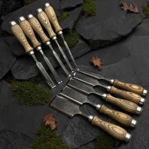 Premiumforge Wood Carving Chisels Kit 10 Pcs Woodworking Tools Timber ...