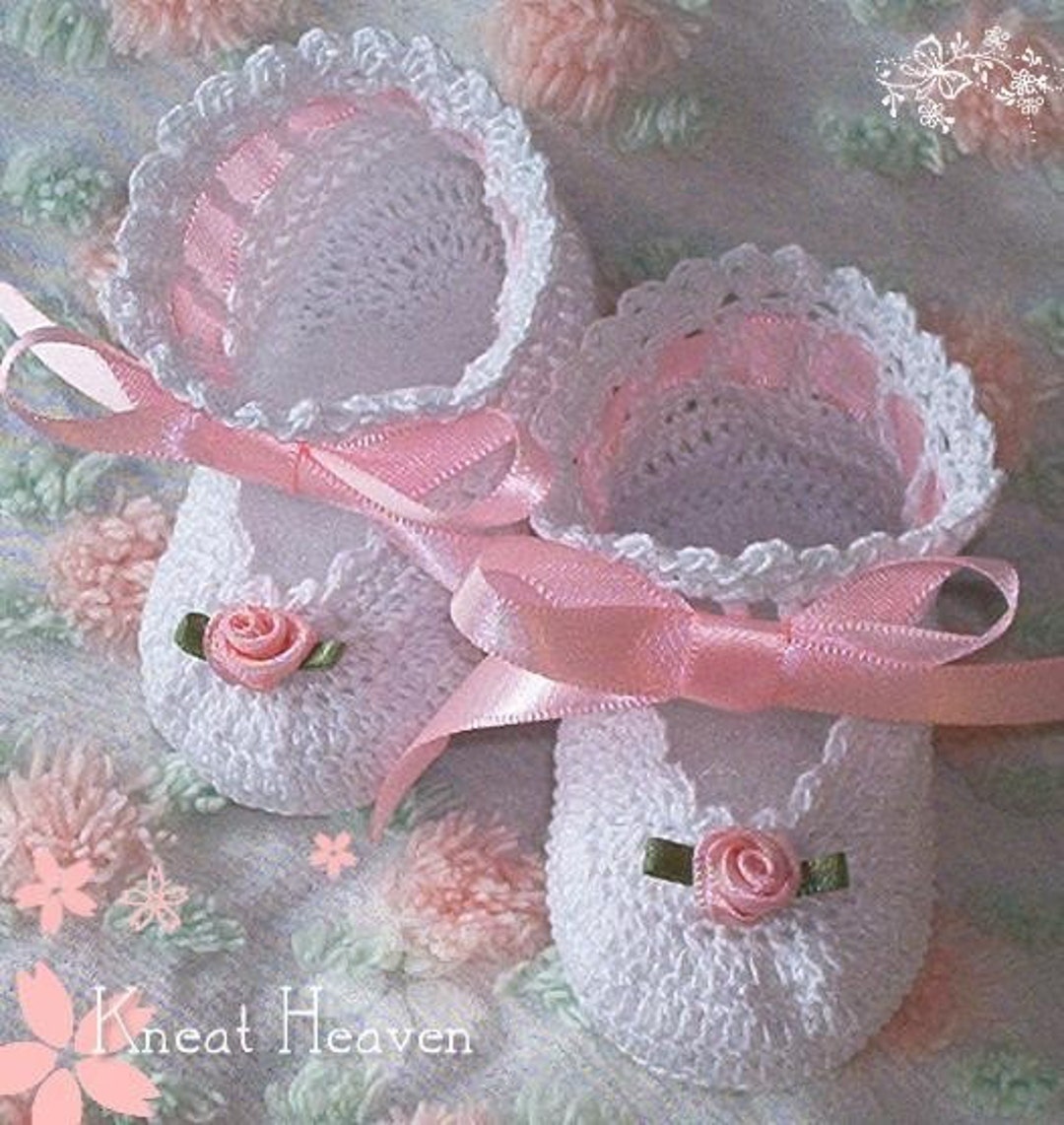Boutique Crochet Mary Janes Baby or Reborn Doll Booties, Christening ...