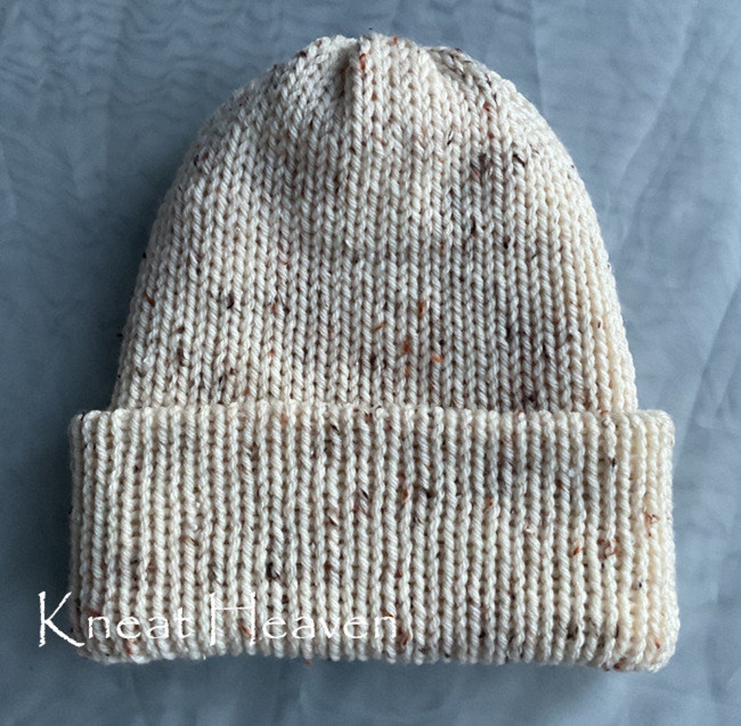 Knitted Handcrafted Handmade Double-layer Reversible Winter Beanie Hat ...