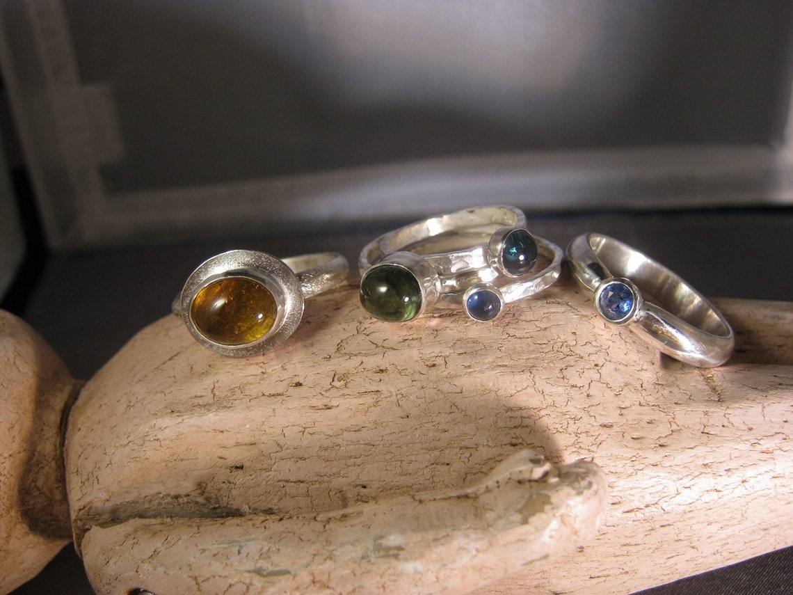 Custom Handmade Mother Daughter Ring Set -venus and Moon - Etsy