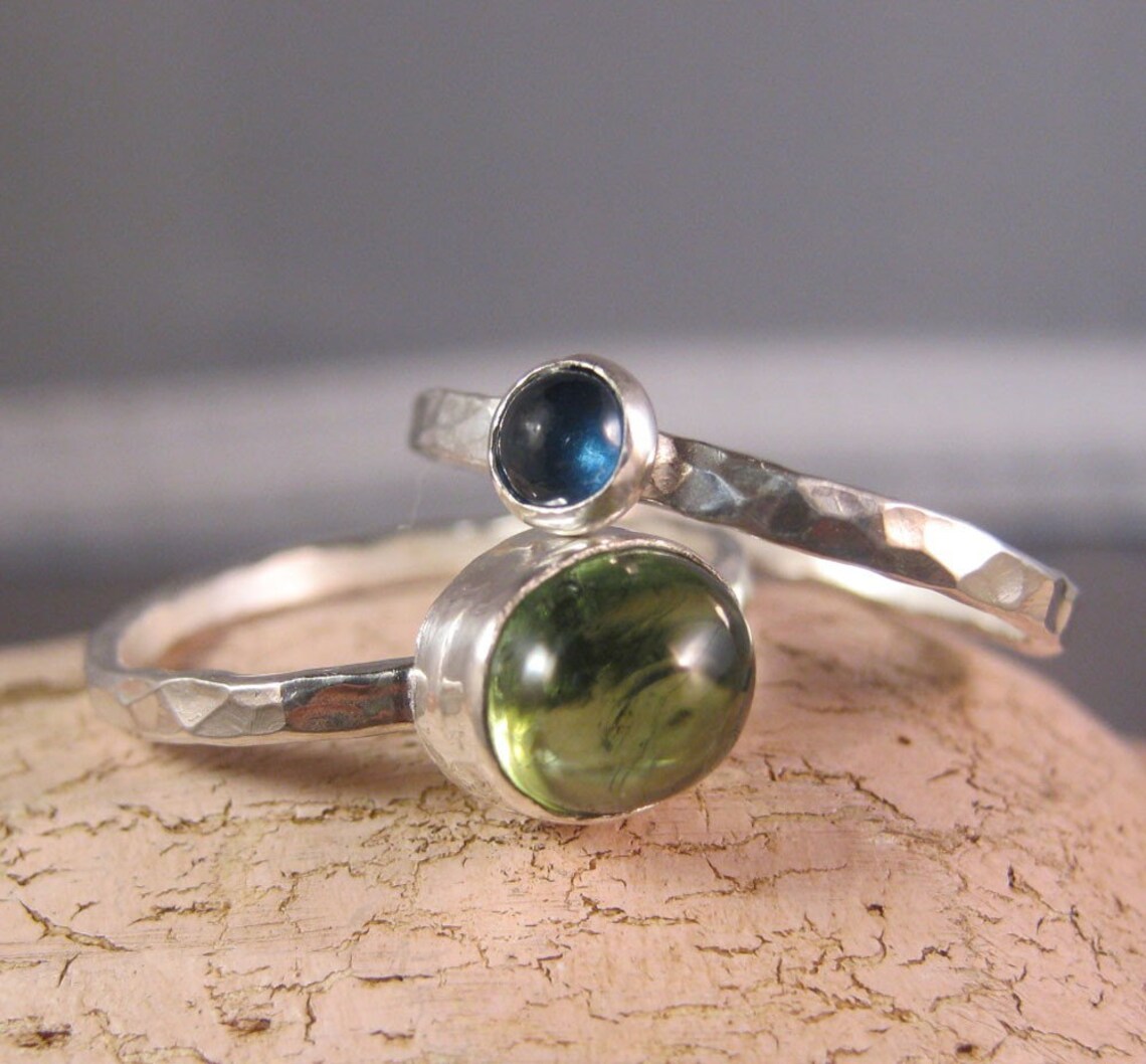 Custom Handmade Mother daughter ring set Venus and Moon | Etsy