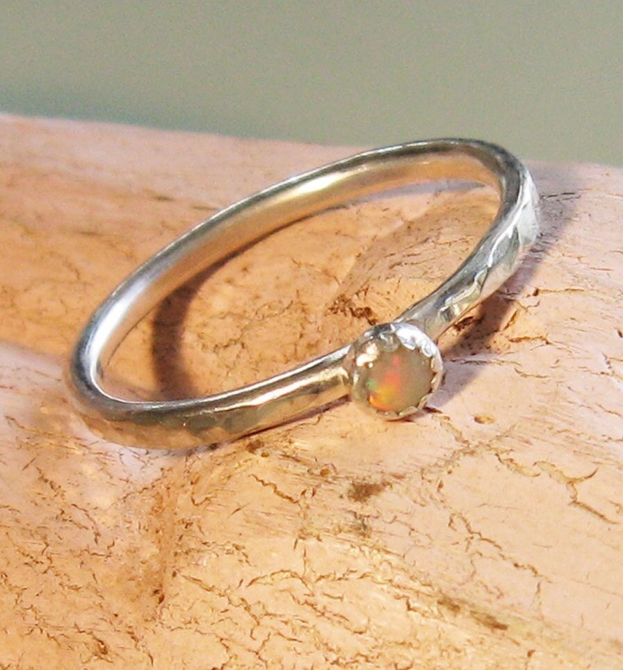 Stacking Opal Ring pixie Dust - Etsy