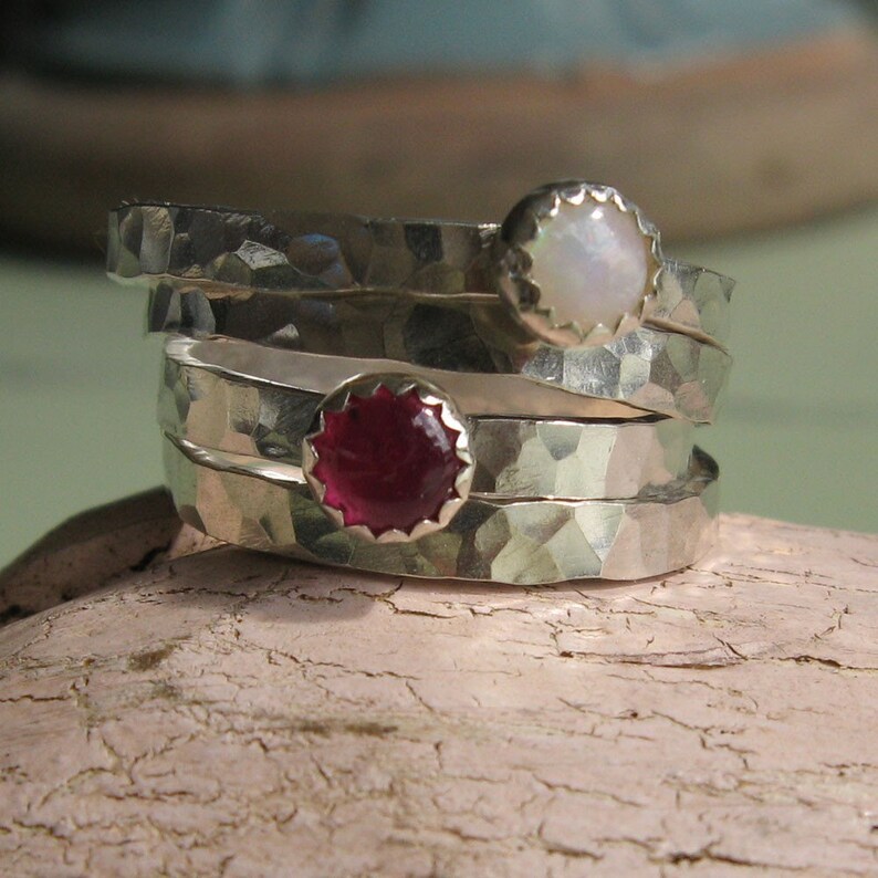 Stacking Opal Ring pixie Dust - Etsy