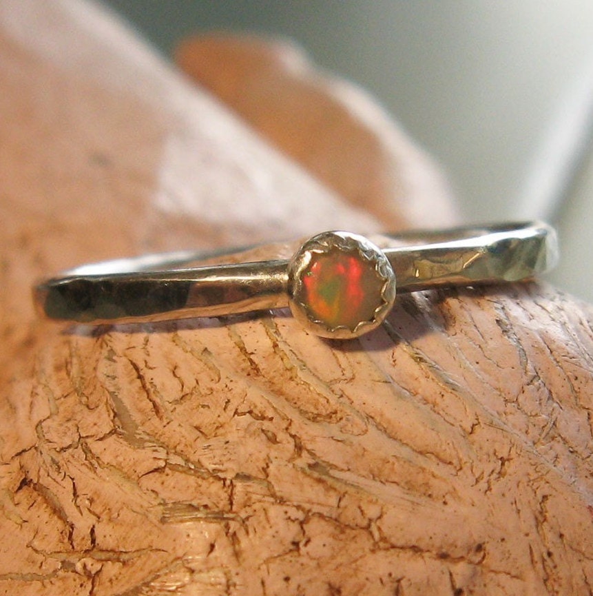 Stacking Opal Ring pixie Dust - Etsy