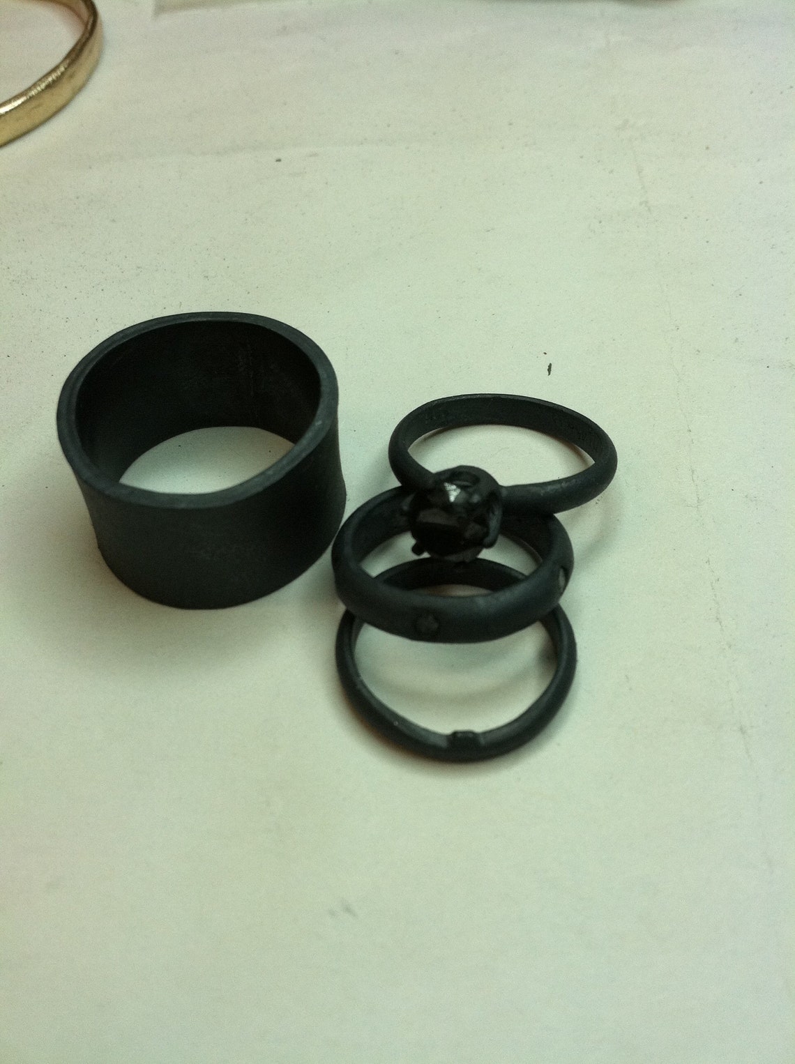 Black Diamond engagement Ring Oxidized ring Handmade Vampire | Etsy