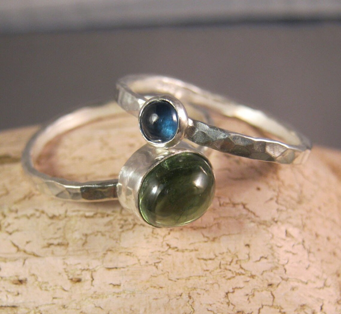 Custom Handmade Mother daughter ring set Venus and Moon | Etsy