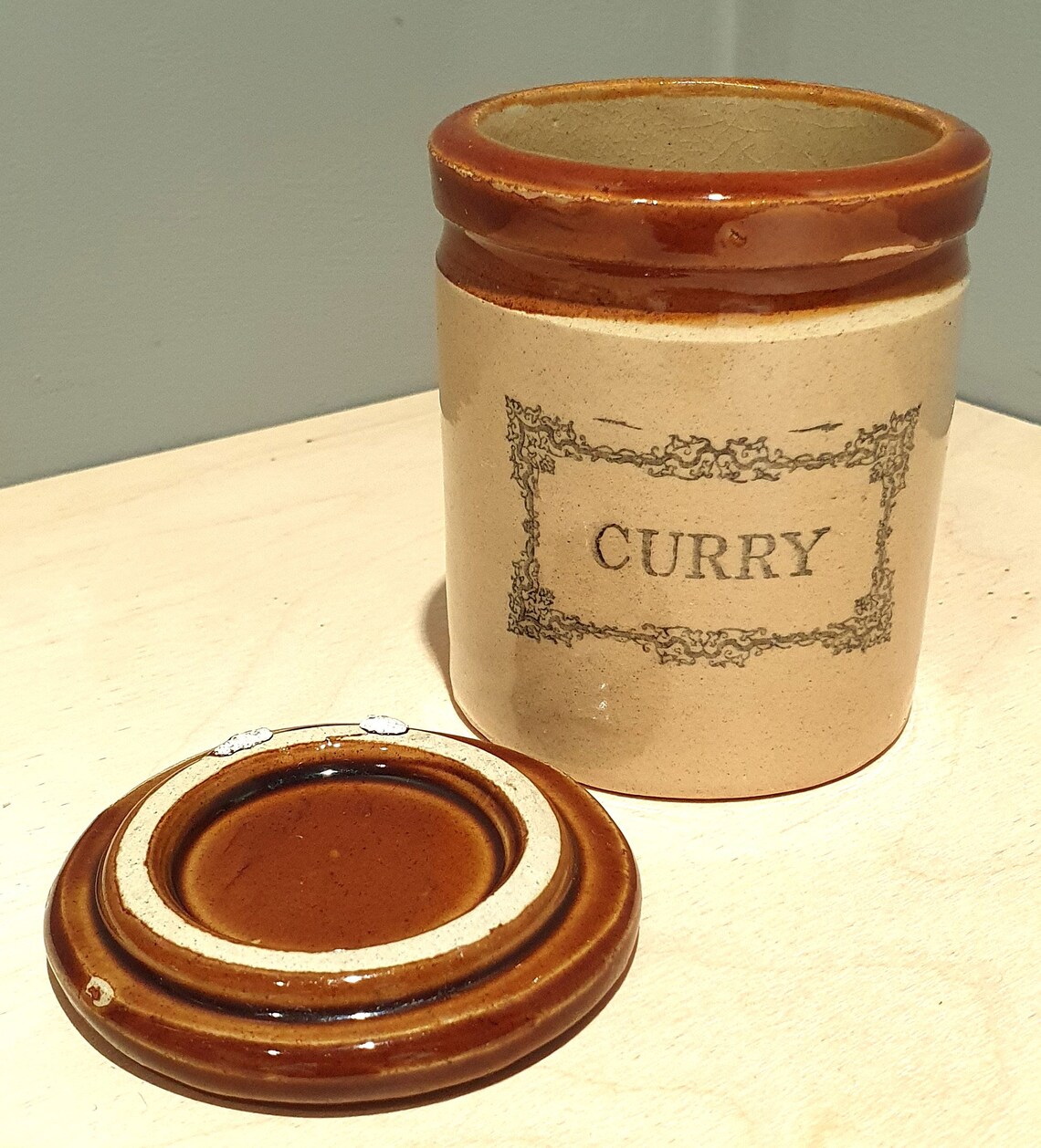 Vintage Moira Pottery CURRY or SPICE Stoneware Storage Jar for the ...