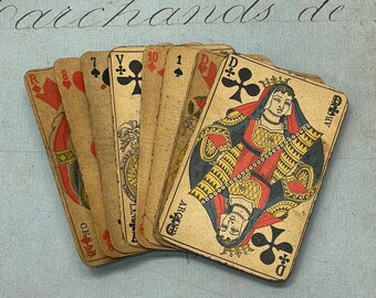 Antique French Playing Cards - Etsy