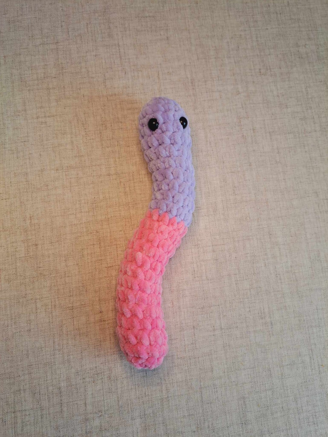 Purple and Pink Gummy Worm Crochet Plushie - Etsy
