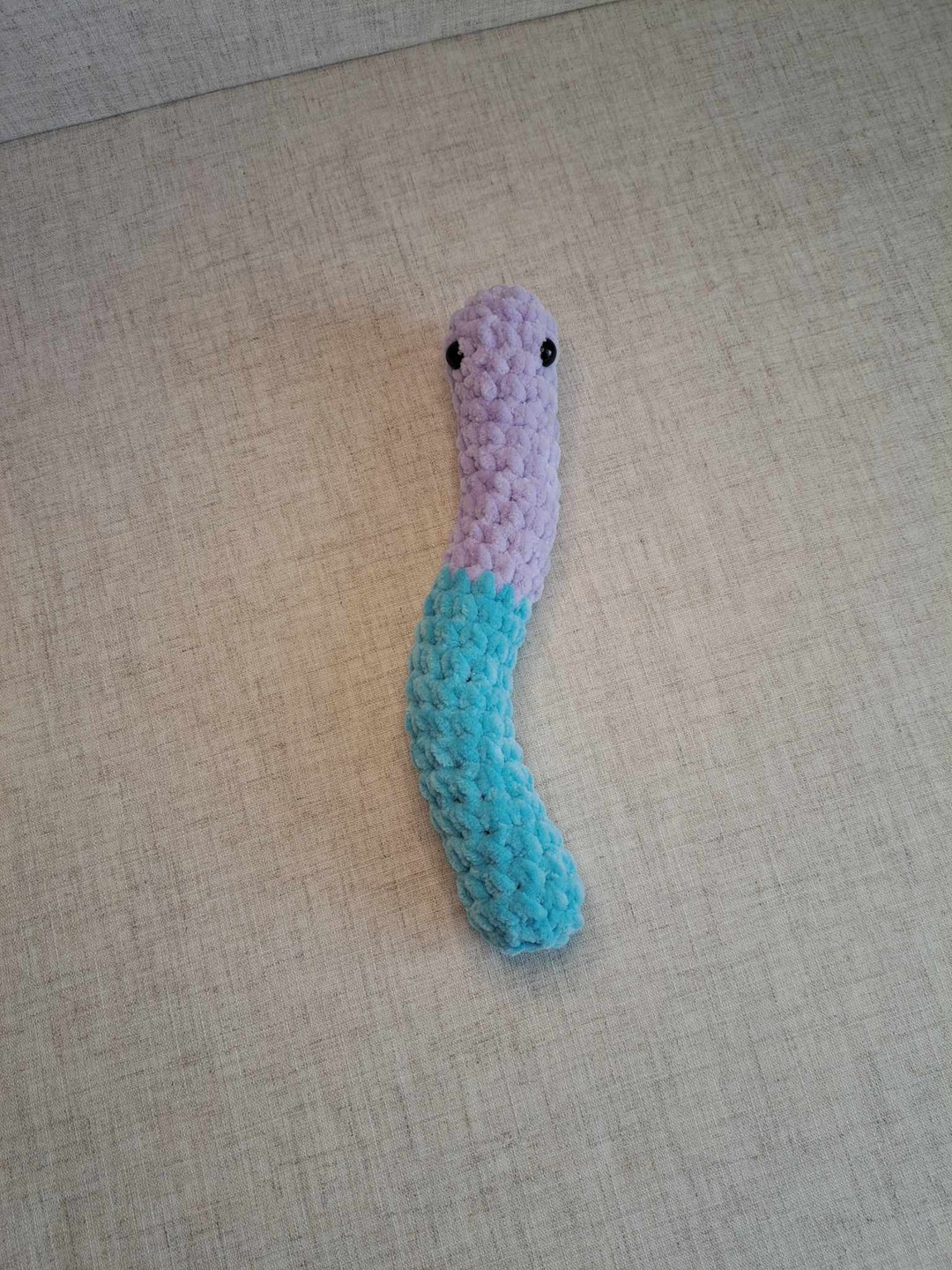Purple and Blue Gummy Worm Crochet Plushie - Etsy