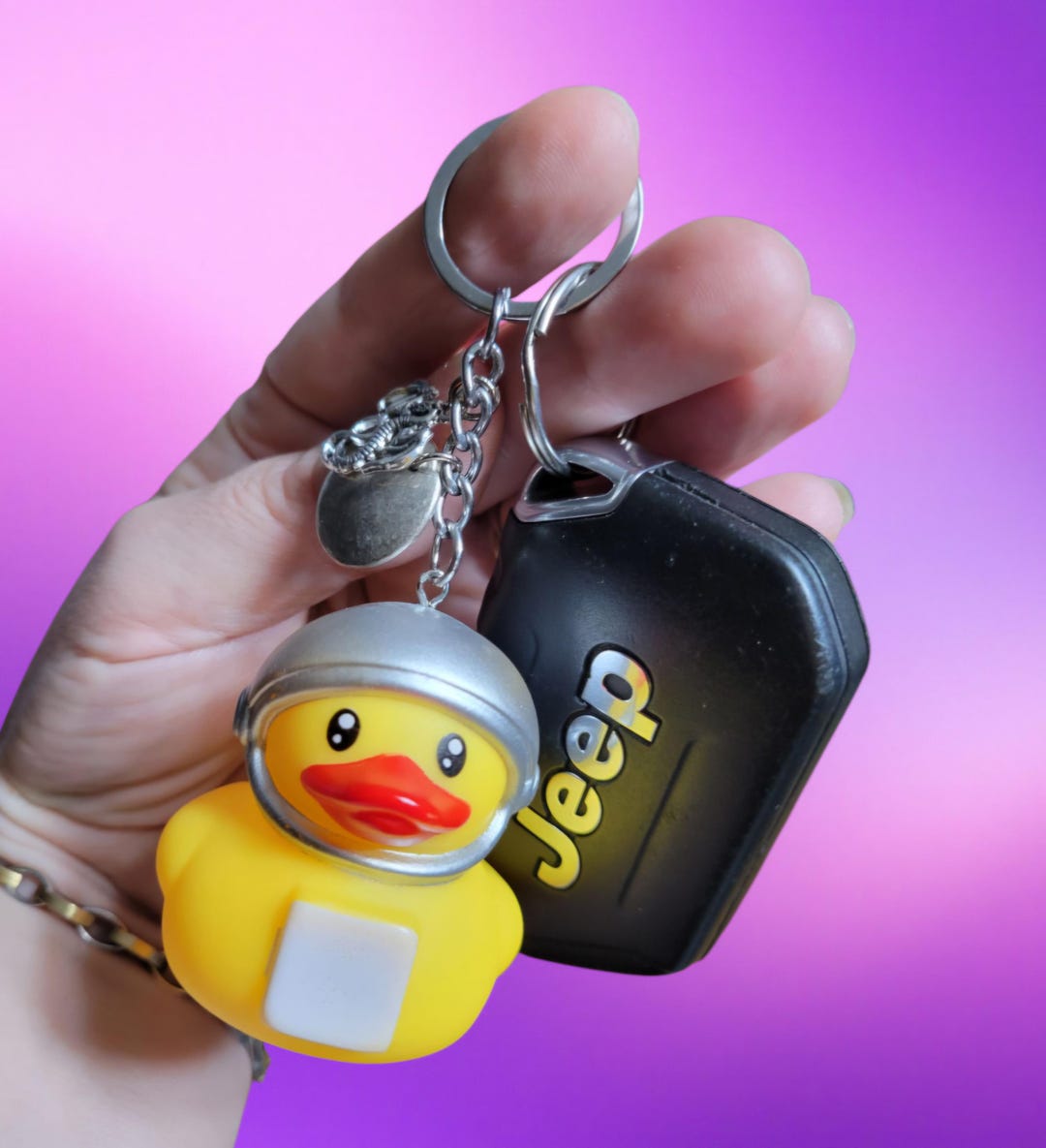 Knight in Shining Armour Rubber Duckie Keychain With a Squeaking Sound Duck Duck Jeep - Etsy