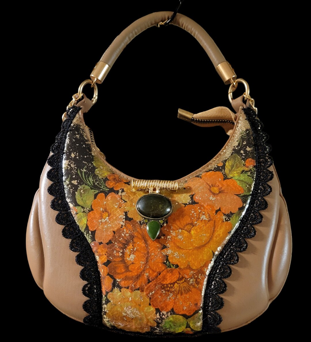 Hand-decorated Floral Decoupage Bag, Ethnic Ukrainian Style - Etsy