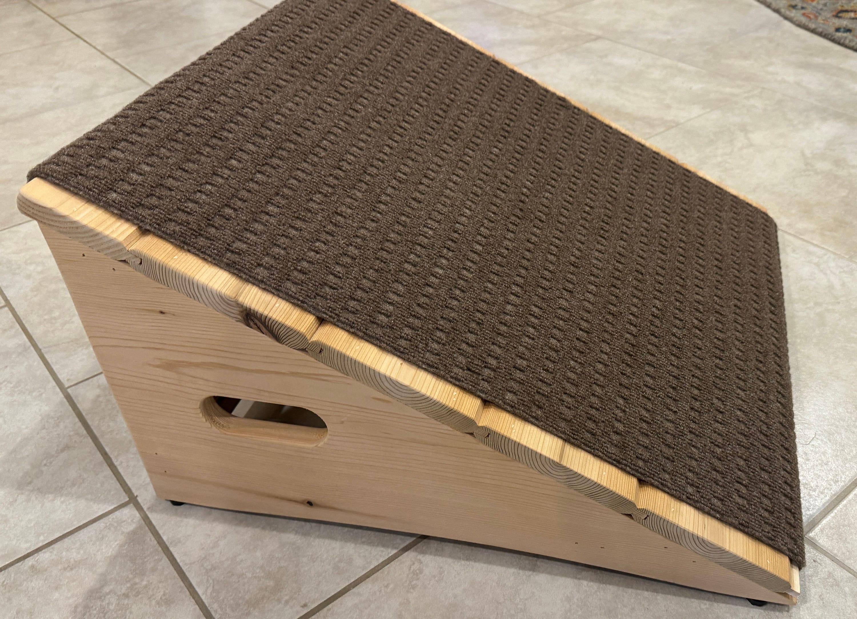 Outdoor Pet Ramp for Dogs or Cats. Made From Cedar Wood With Carpet ...