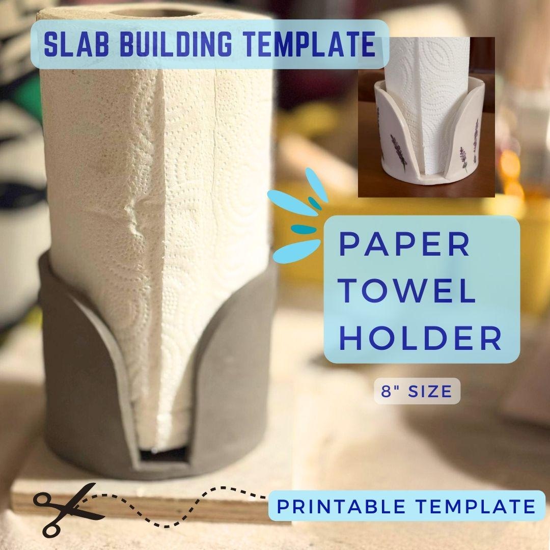 Paper Towel Holder Template 8" | Ceramic Tools | Printable Template ...