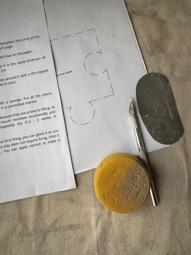 Puzzle Coaster Set Template: DIY Slab Building Pottery (printable PDF ...