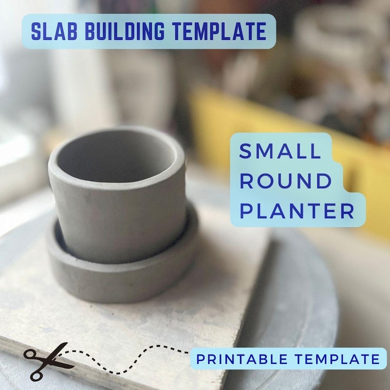 DIY Round Planter Template: Slab Building Pottery (printable PDF ...