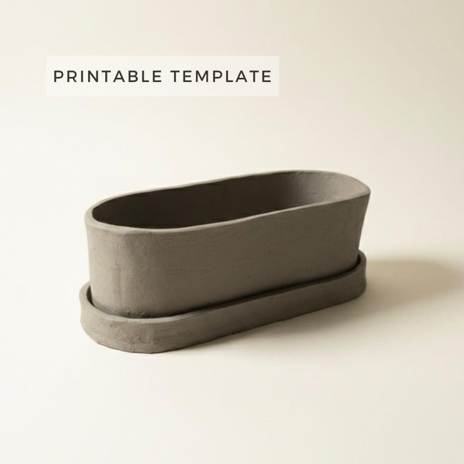 Wide Planter Template: DIY Slab Building Pottery (printable PDF ...