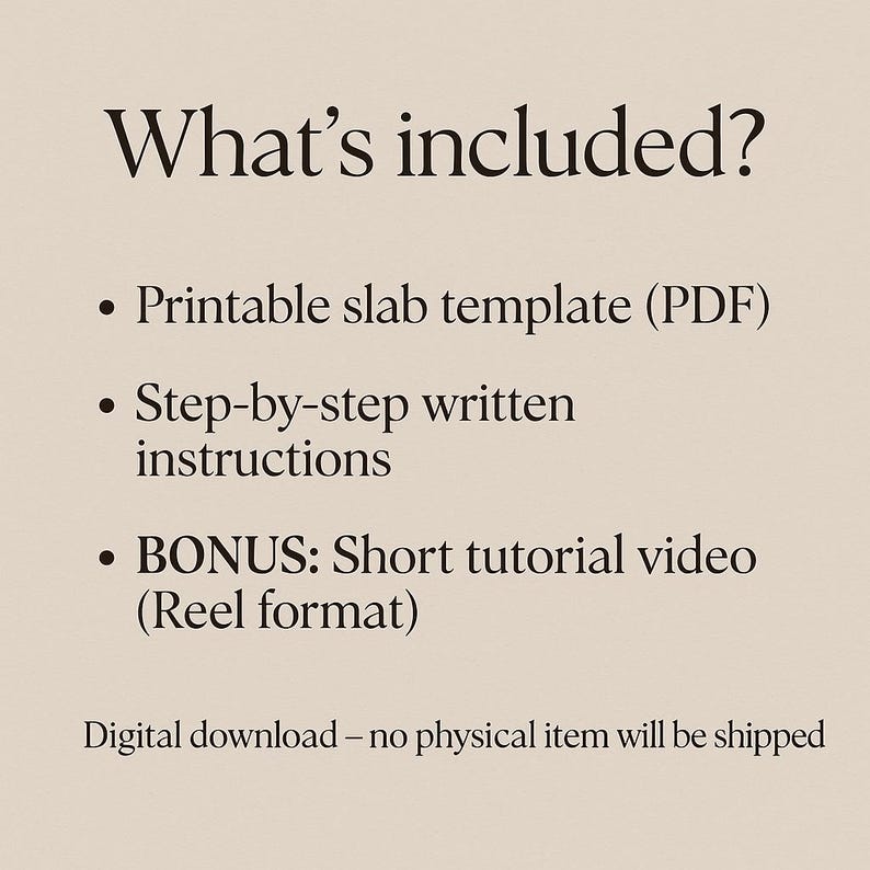 Coaster Set Template: Pottery Slab Building DIY Ceramic (printable PDF ...