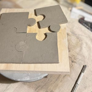 Puzzle Coaster Set Template: DIY Slab Building Pottery (printable PDF ...