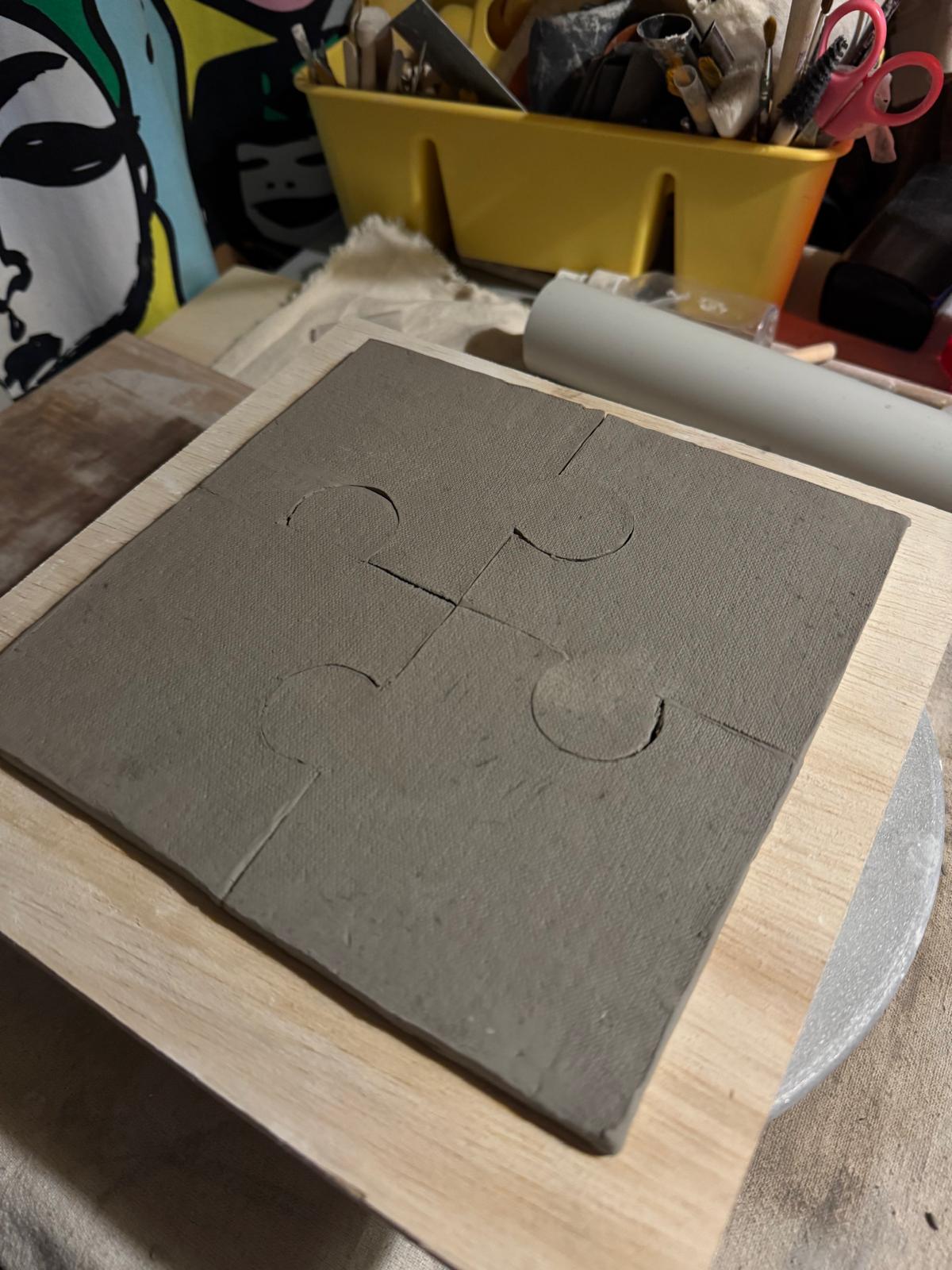 Puzzle Coaster Set Template: DIY Slab Building Pottery (printable PDF ...