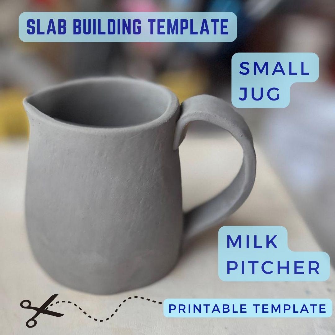 Small Jug Template | Ceramic Tools | Printable Template | Easy DIY Milk ...