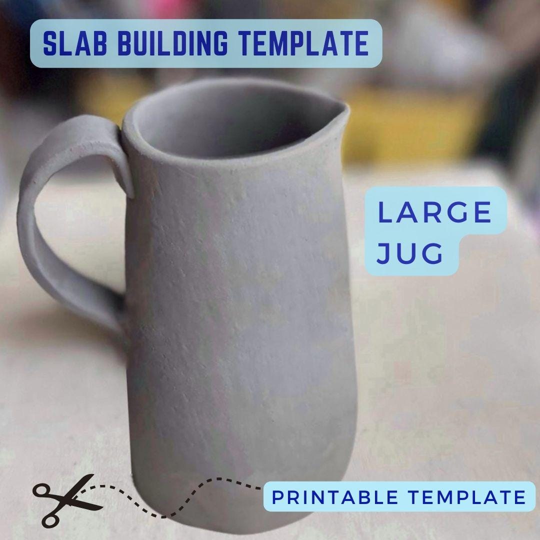 Large Jug Template | Ceramic Tools | Printable Template | Easy DIY Jug ...
