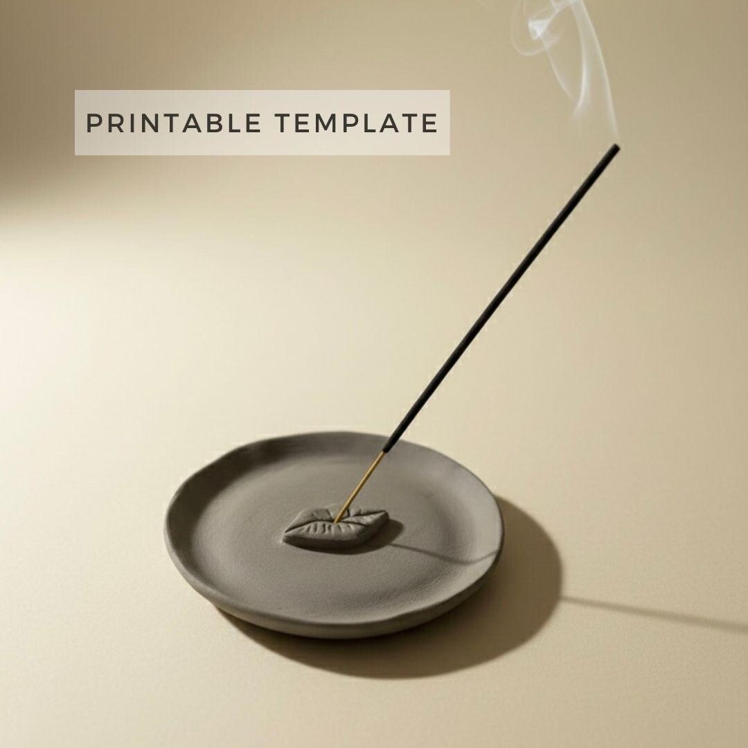 DIY Lip Incense Holder Template: Ceramic Jewelry Dish (printable PDF ...