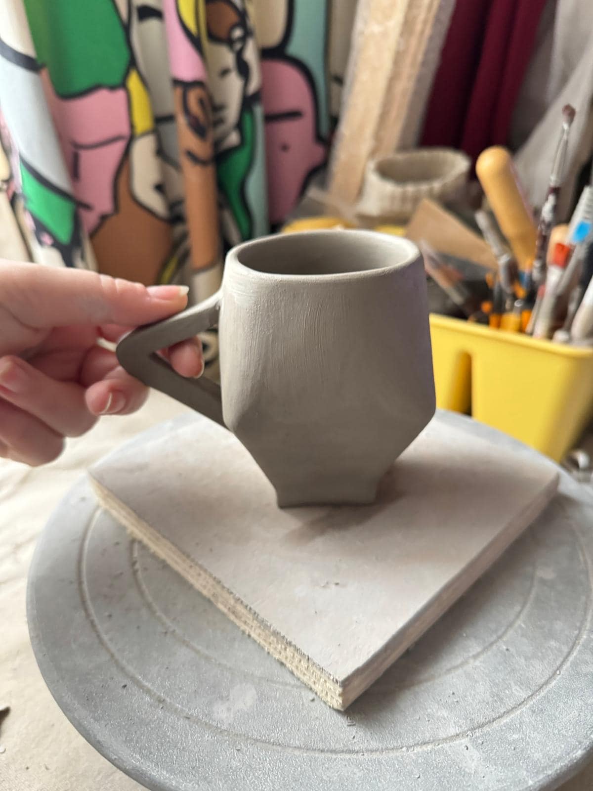 DIY Ceramic Mug Set Templates: Slab Building Pottery (printable PDF ...
