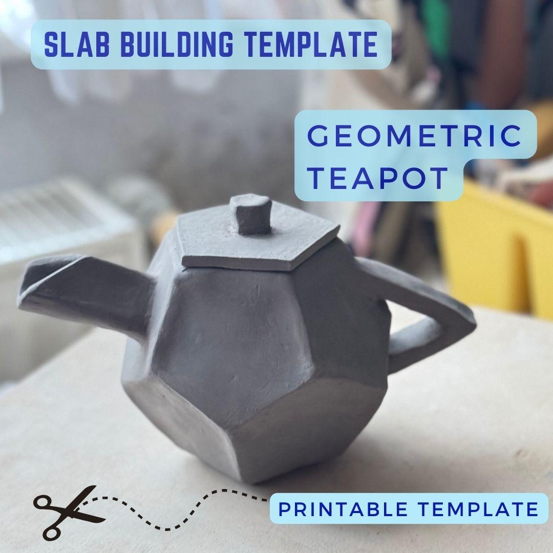 Geometric Teapot Template: DIY Ceramic Slab Building (printable PDF ...