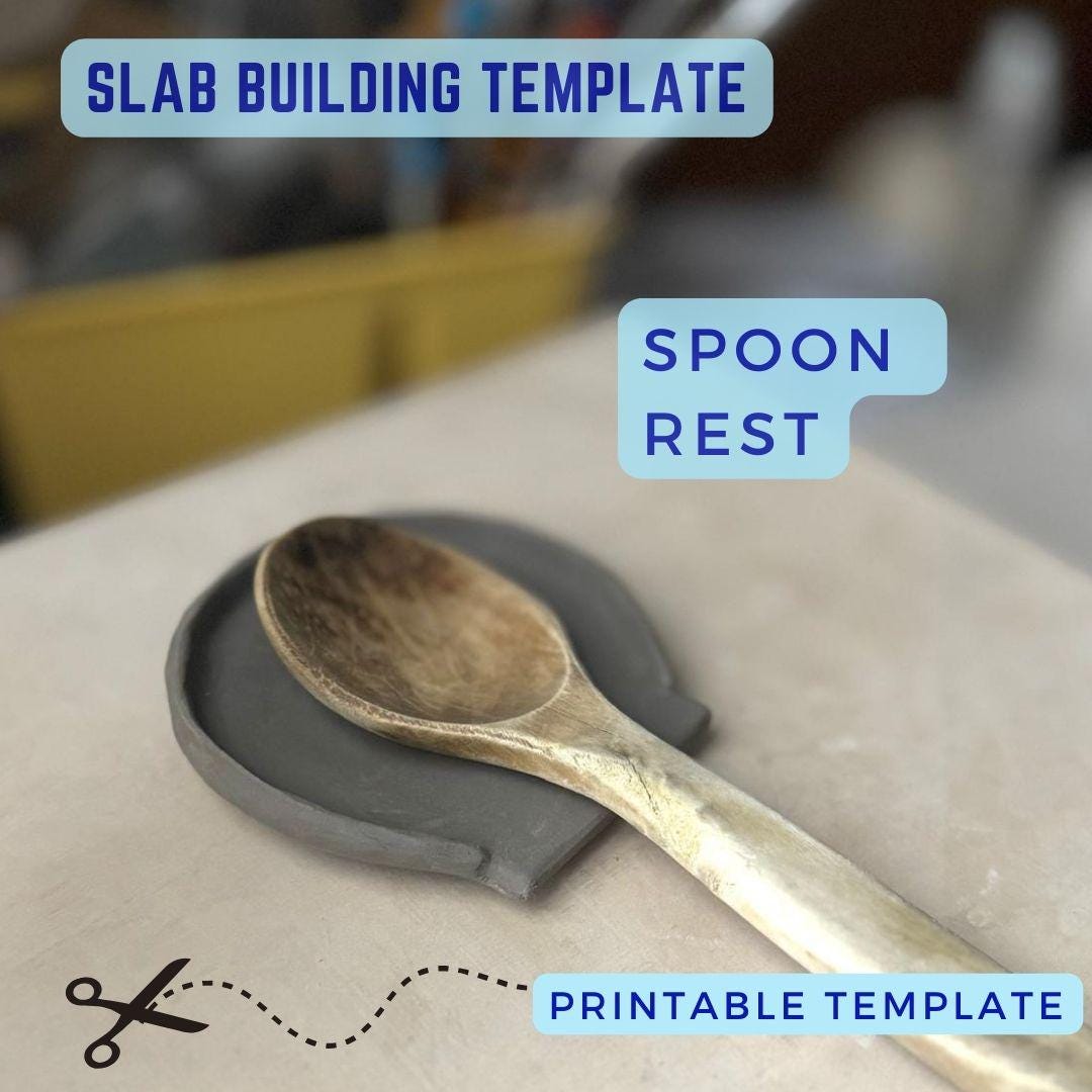 Spoon Rest Template | Ceramic Tools | Printable Template | Easy DIY ...