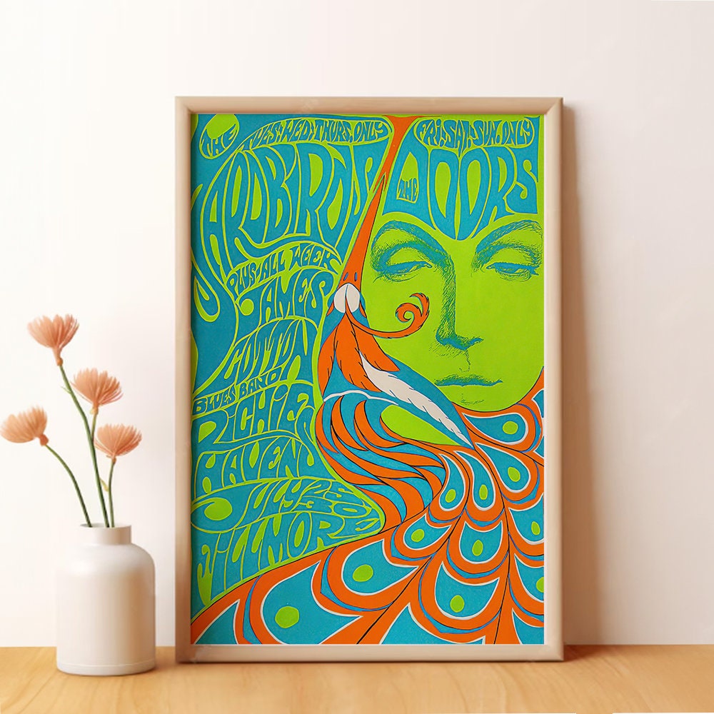 Psychedelic Rock Poster, Vintage Poster, Wall Art, Room Decoration,art ...