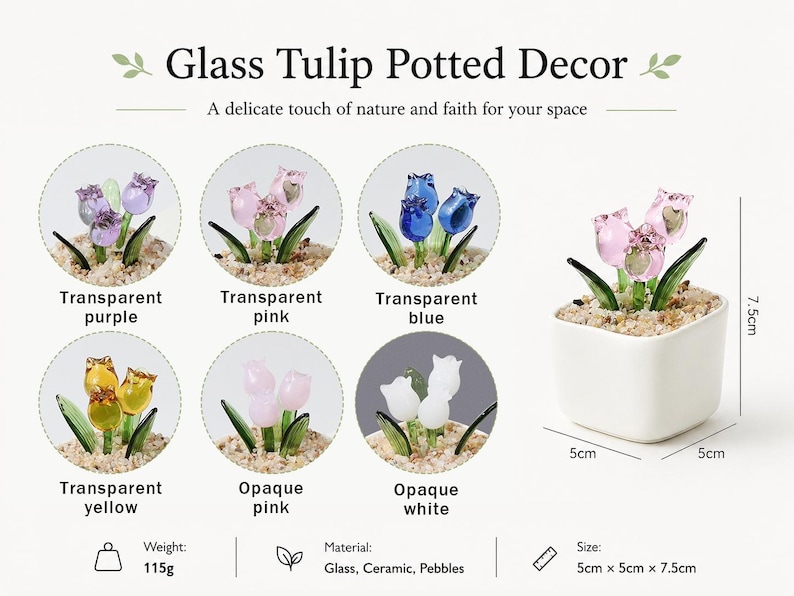 Personalized Glass Tulip Flower Pot, Custom Wedding Gift, Bridesmaid ...