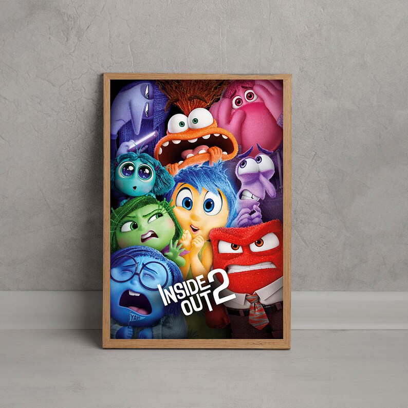 Inside Out 2 Poster, Movie Poster, Wall Art, Room Decoration, Art ...