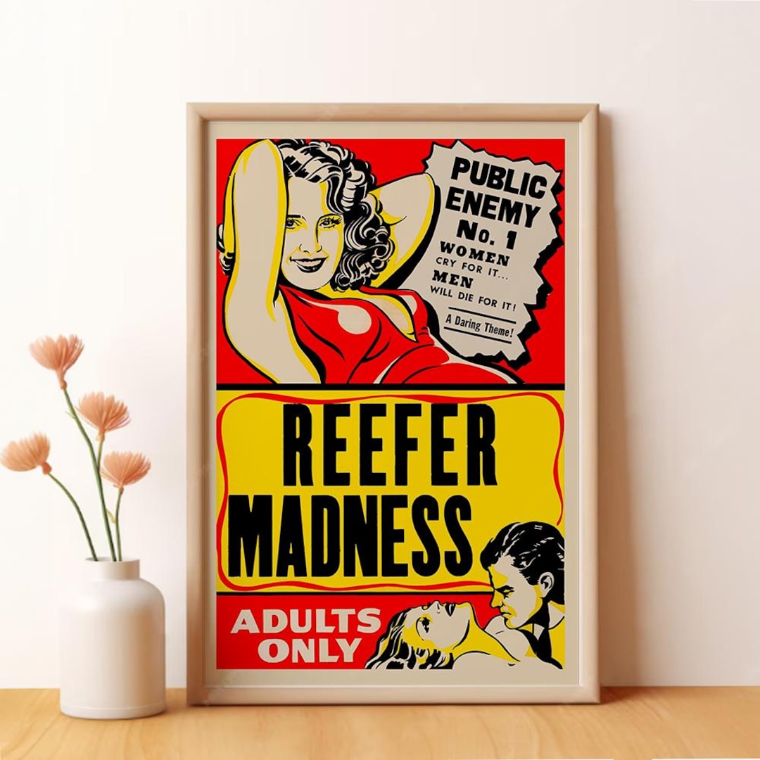 Reefer Madness Poster, Movie Poster, Wall Art, Room Decoration, Art ...