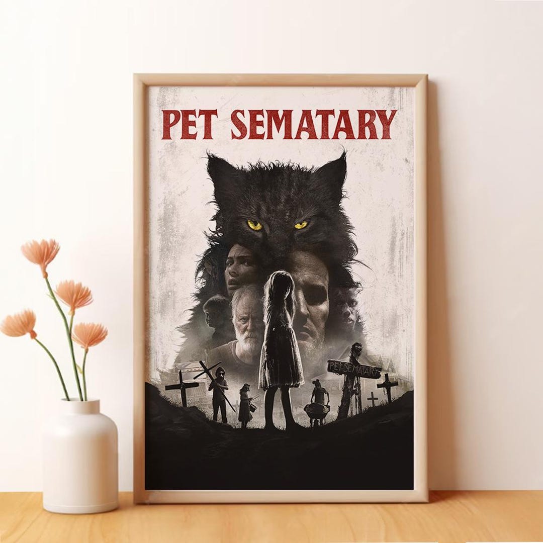 Pet Sematary Poster, Movie Poster, Vintage Poster, Wall Art, Room ...