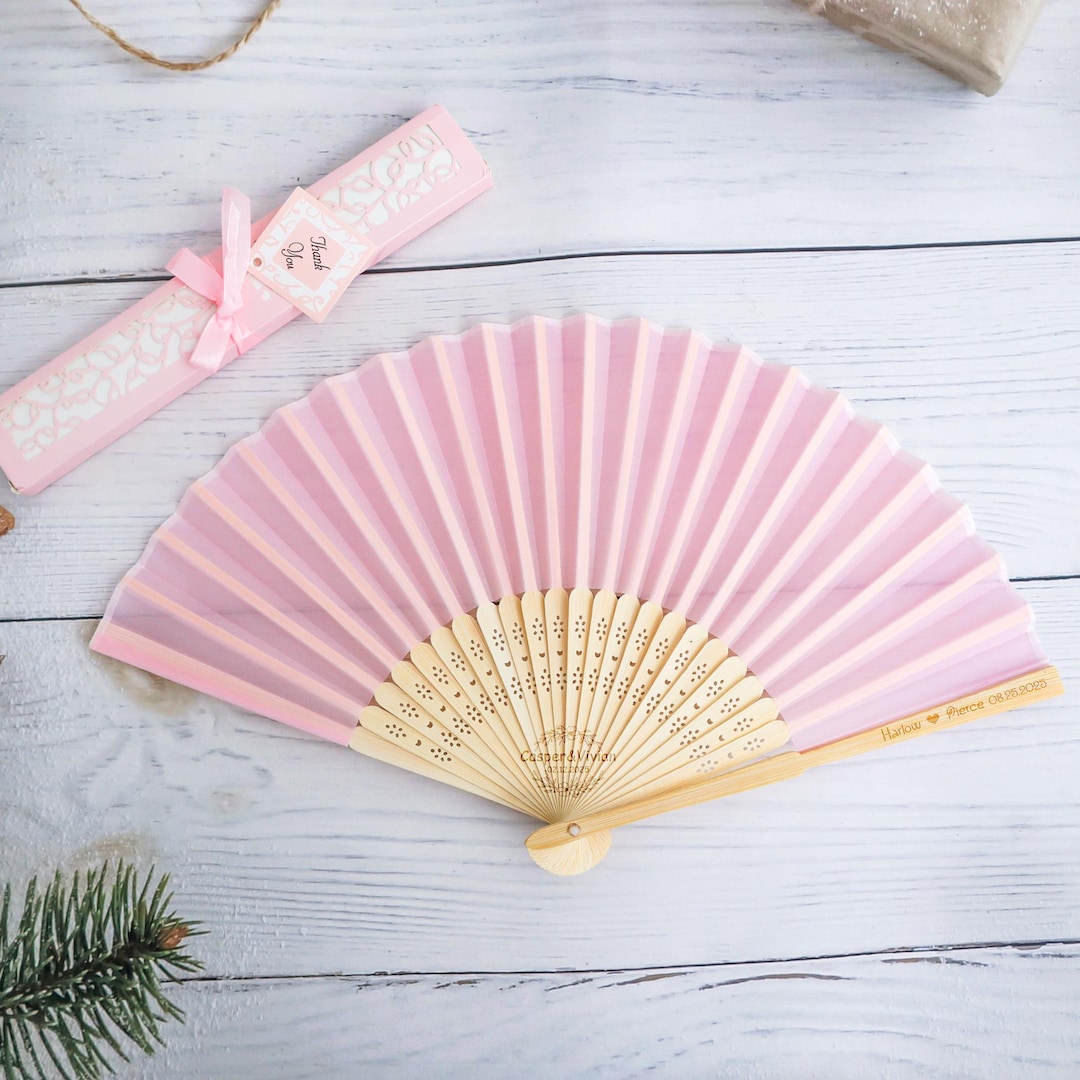10PCS Custom Hand Fans, Personalized Hand Fans, Engraved Fan With Box ...