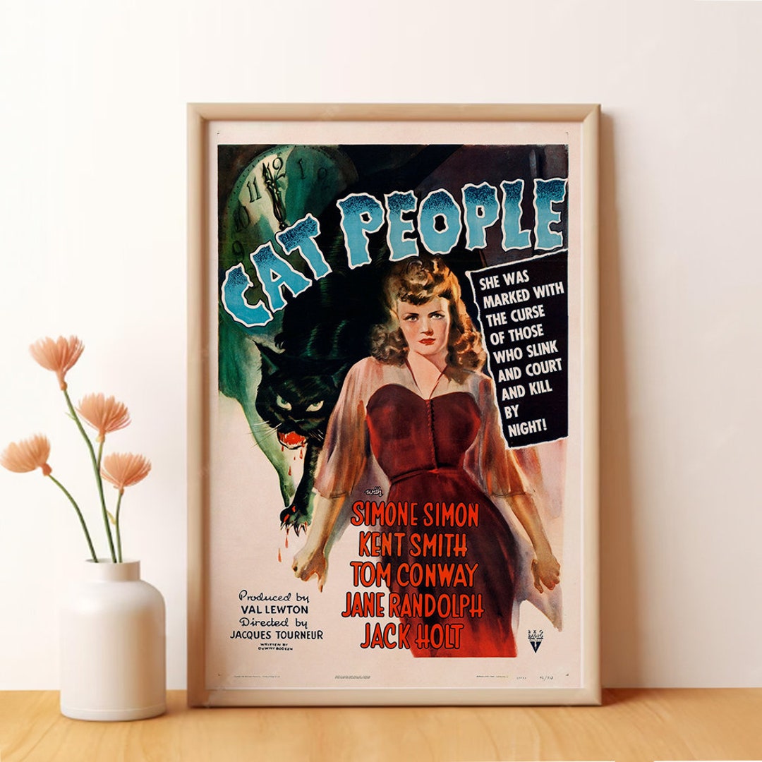 Cat People Poster, Vintage Movie Poster, Wall Art, Room Decoration, Art ...