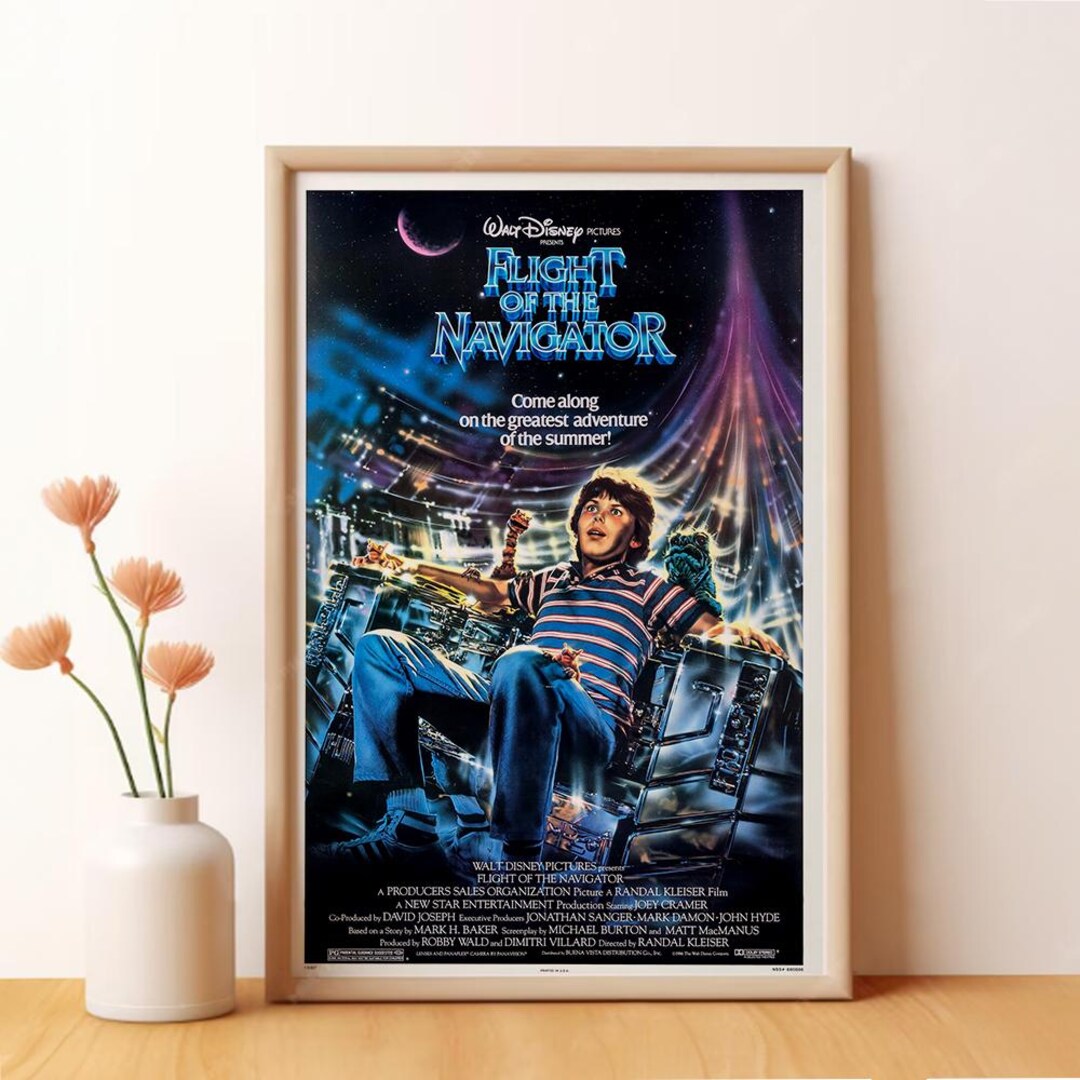 Flight of the Navigator Poster, Vintage Movie Poster, Wall Art, Room ...