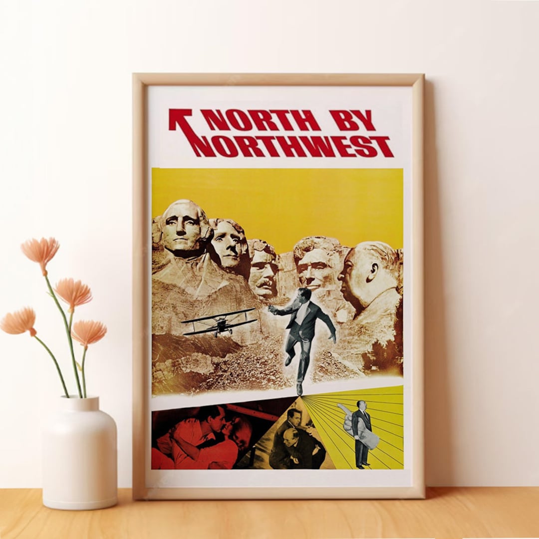 North by Northwest Poster, Movie Poster, Wall Art, Room Decoration, Art ...