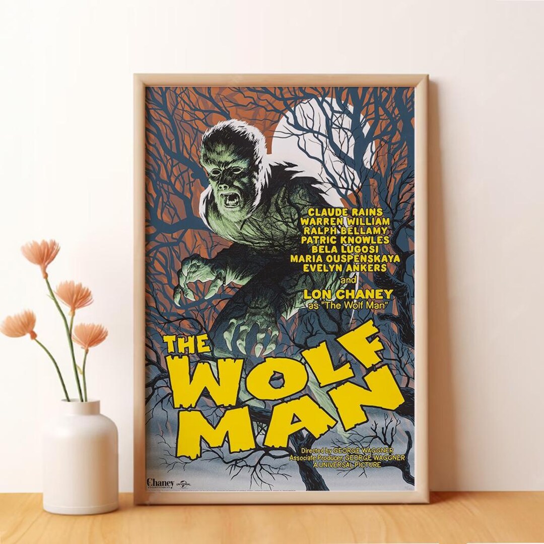 The Wolf Man Poster, Movie Poster, Wall Art, Room Decoration, Art ...