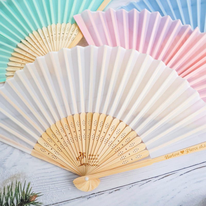Pink Hand Fan - Etsy UK