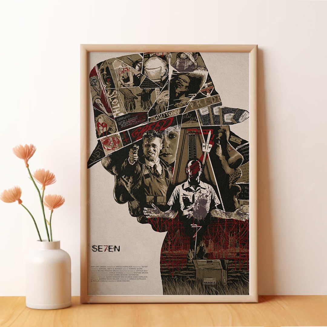 Se7en Poster, Vintage Movie Poster, Wall Art, Room Decoration, Art ...