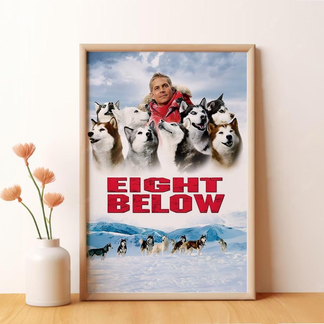 Eight Below Poster, Movie Poster, Vintage Poster, Wall Art, Room ...