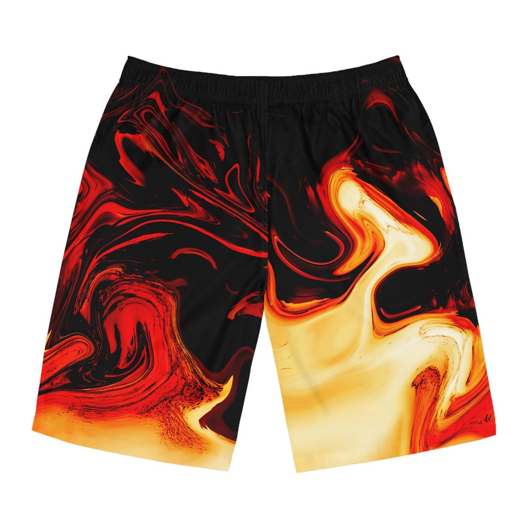 Lava Marble Board Shorts, Beachwear, Swim Trunks, Surf Shorts, Summer ...