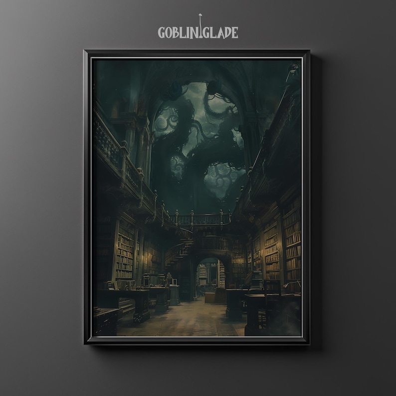 Cthulhu Wall Art Printable Lovecraft Inspired Eldritch Horror Artwork ...