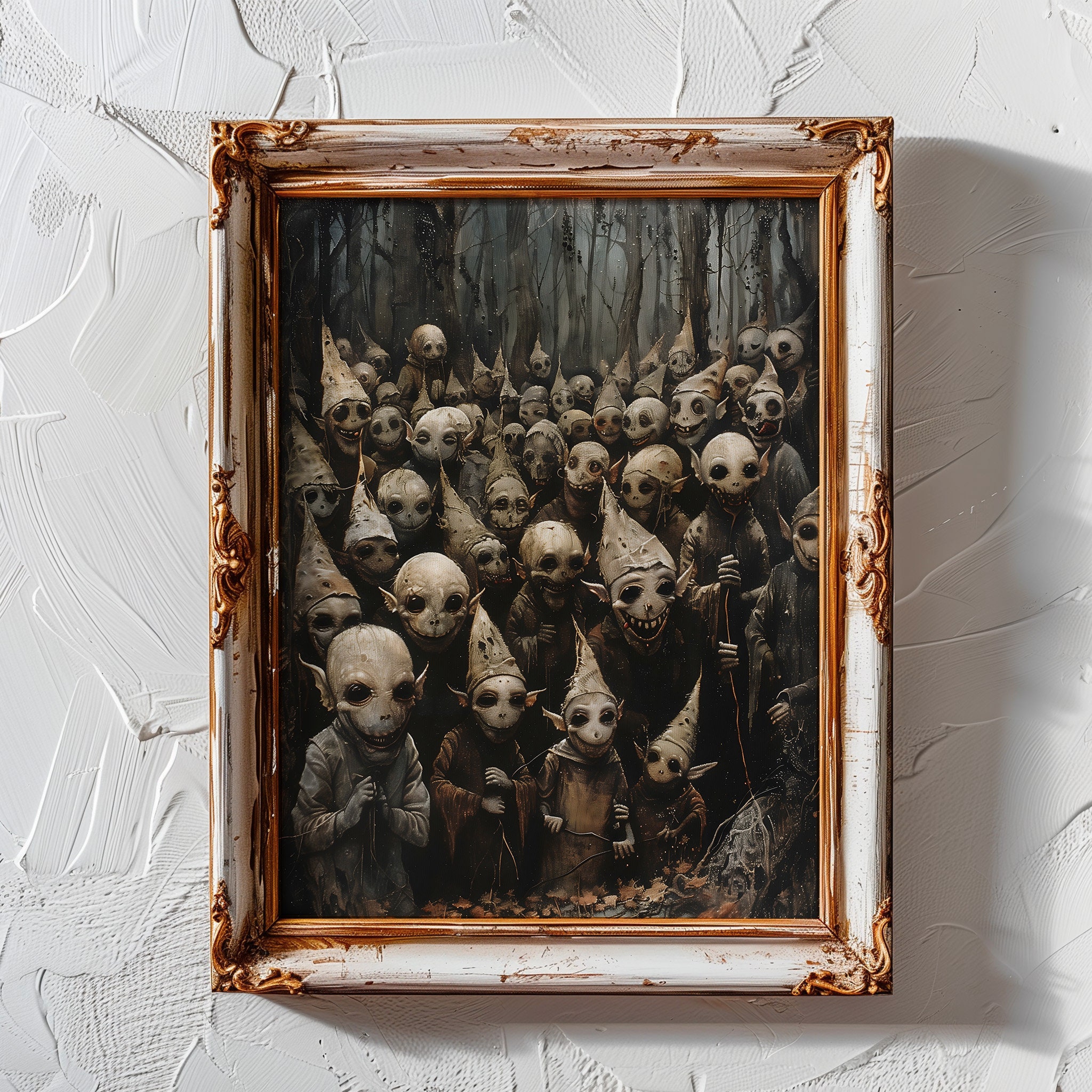 Forest Goblins Painting - Wall Art Printable Dark Trolls Swedish Nordic ...