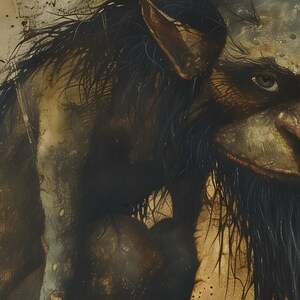 Troll Wall Art Printable Painting Whimsical Goblin Swedish Nordic ...
